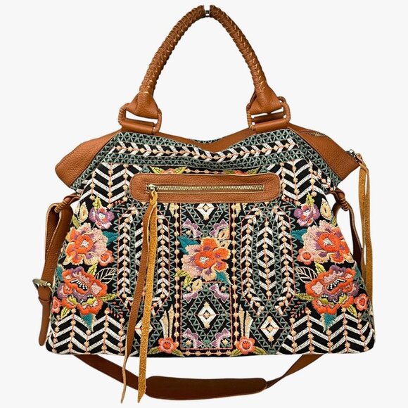 Johnny Was | Bags | Johnny Was Maeve Tote Overnight Bag Brown Leather ...